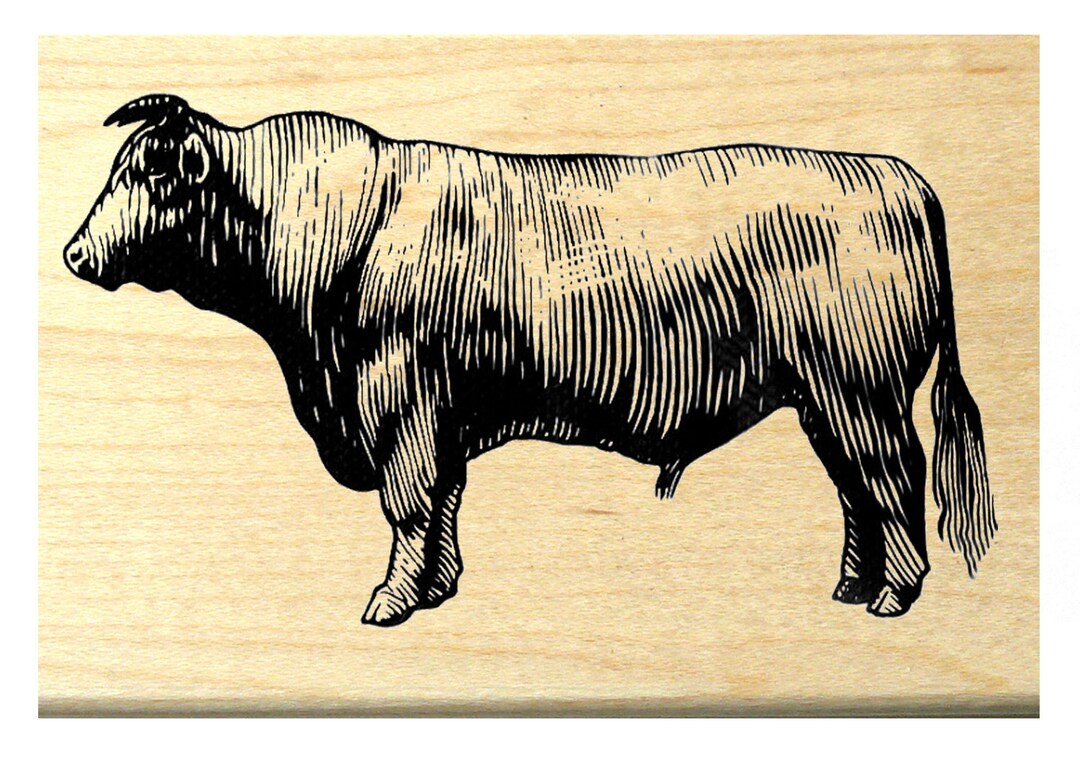 P120 Beef Cow Rubber Stamp - Etsy