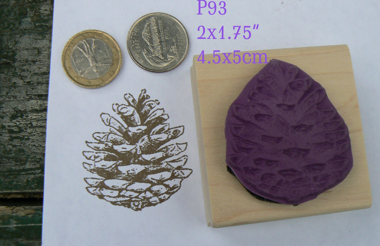 P93 Pine-cone Rubber Stamp - Etsy