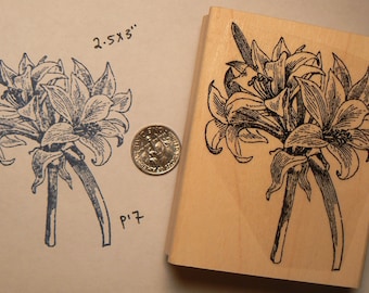 Lily Rubber Stamp - Etsy