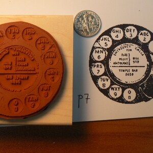 Vintage Phone Dial Rubber Stamp P7 - Etsy