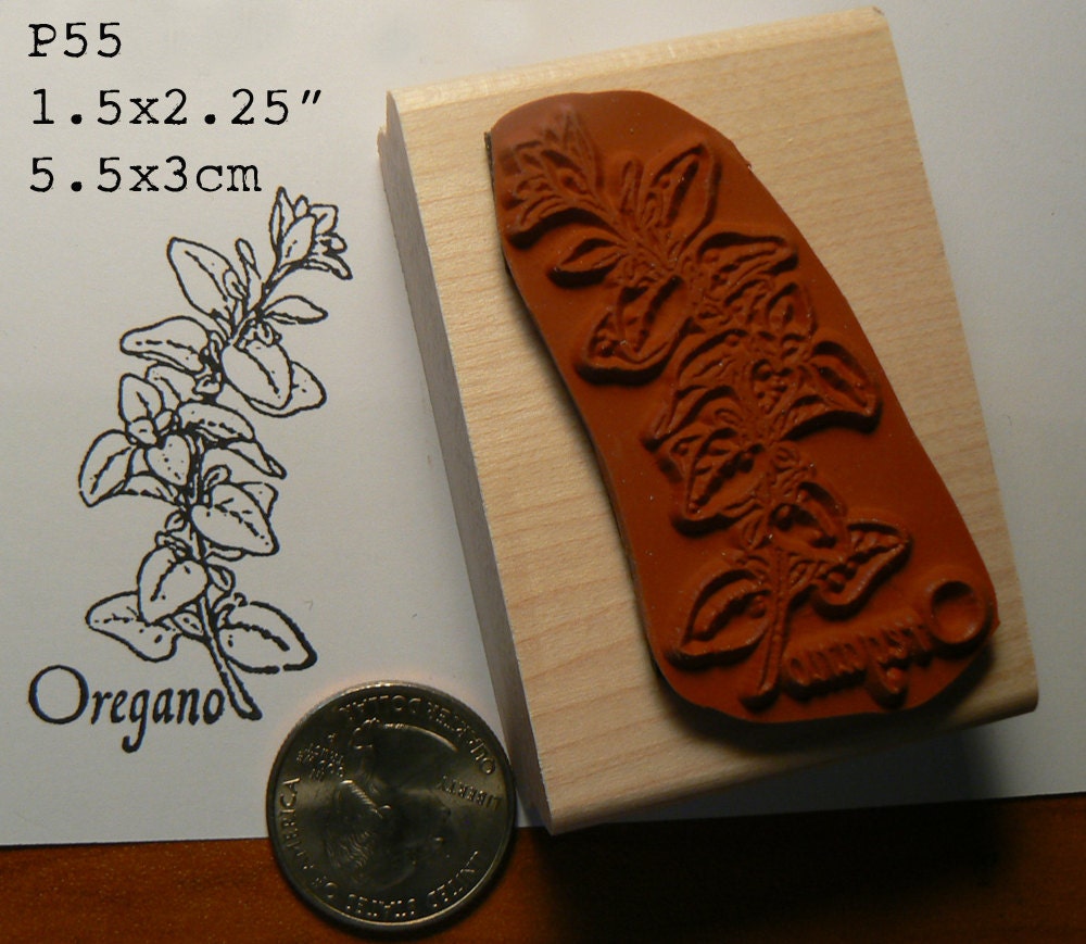 Oregano Rubber Stamp WM P55 - Etsy