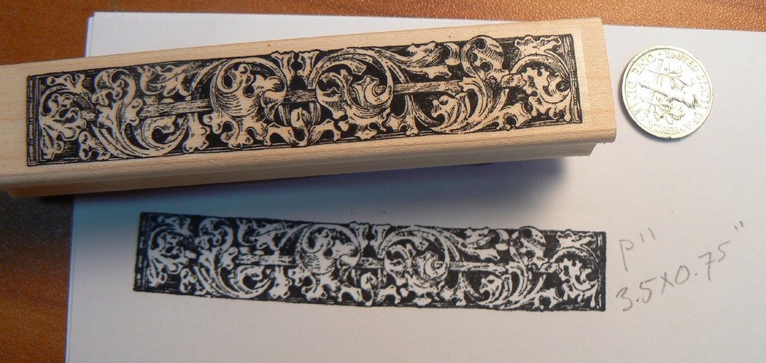 Vintage Victorian Border Rubber Stamp Antique Style P11 - Etsy