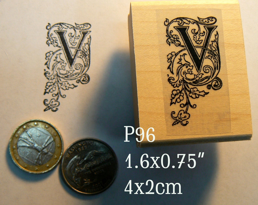 P96 Letter V Rubber Stamp - Etsy
