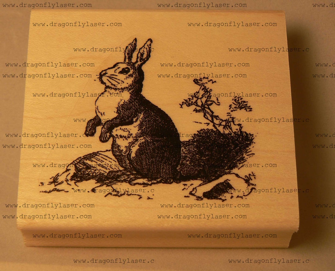 P39 Vintage Style Bunny Rubber Stamp - Etsy