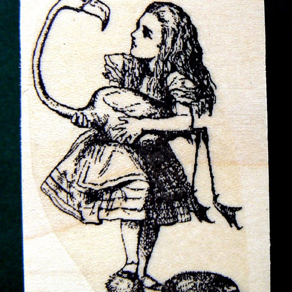 Alice in Wonderland Rubber Stamp - Etsy
