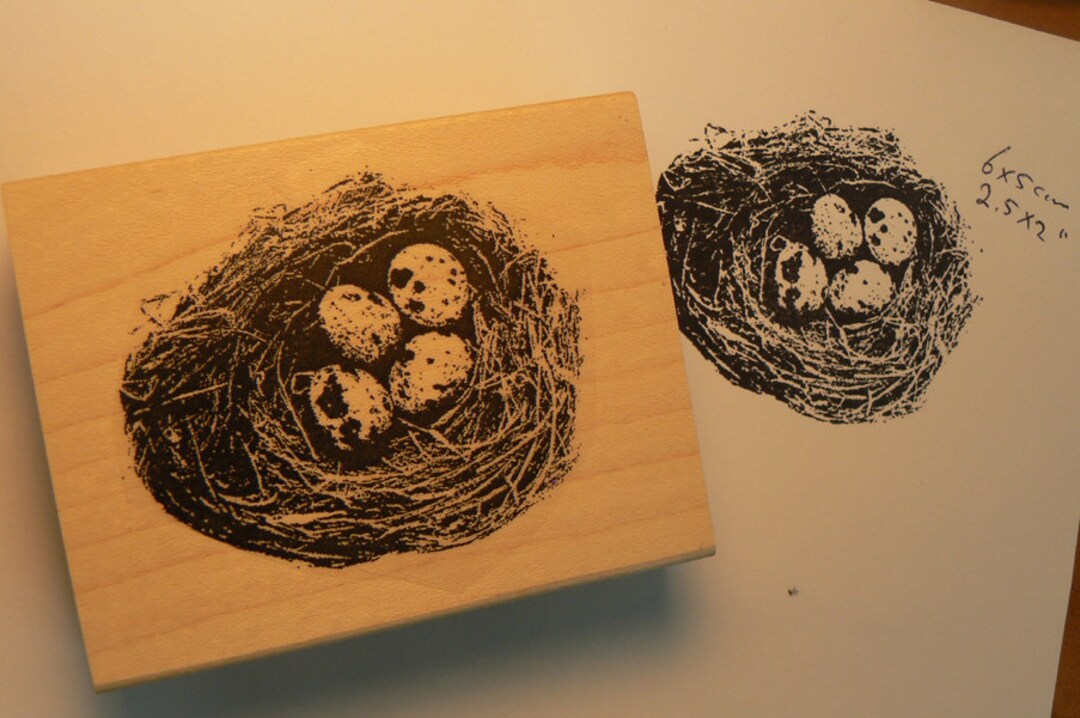 Birds Nest Rubber Stamp WM P6 - Etsy
