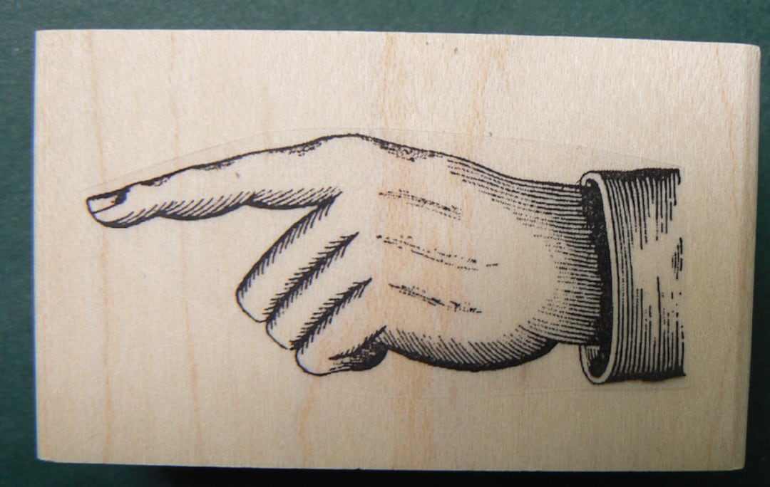 Pointing Finger Rubber Stamps WM P8 - Etsy
