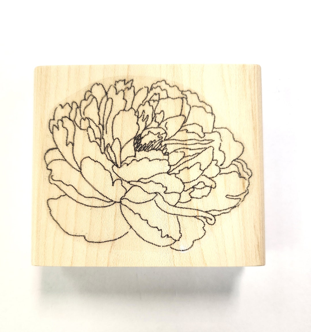 P106 Large Peony Rubber Stamp- Great for Watercolour - Etsy