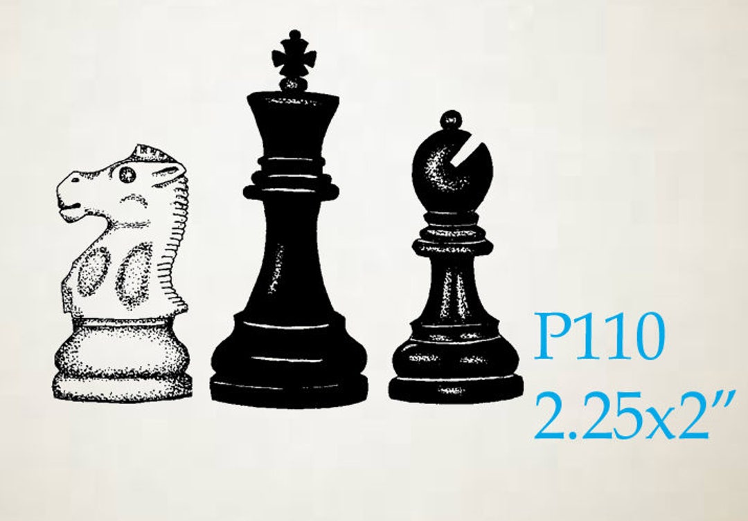 P110 Chess Pieces Rubber Stamp - Etsy