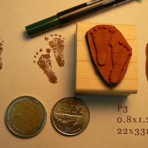 Small Baby Feet Rubber Stamp P3 - Etsy