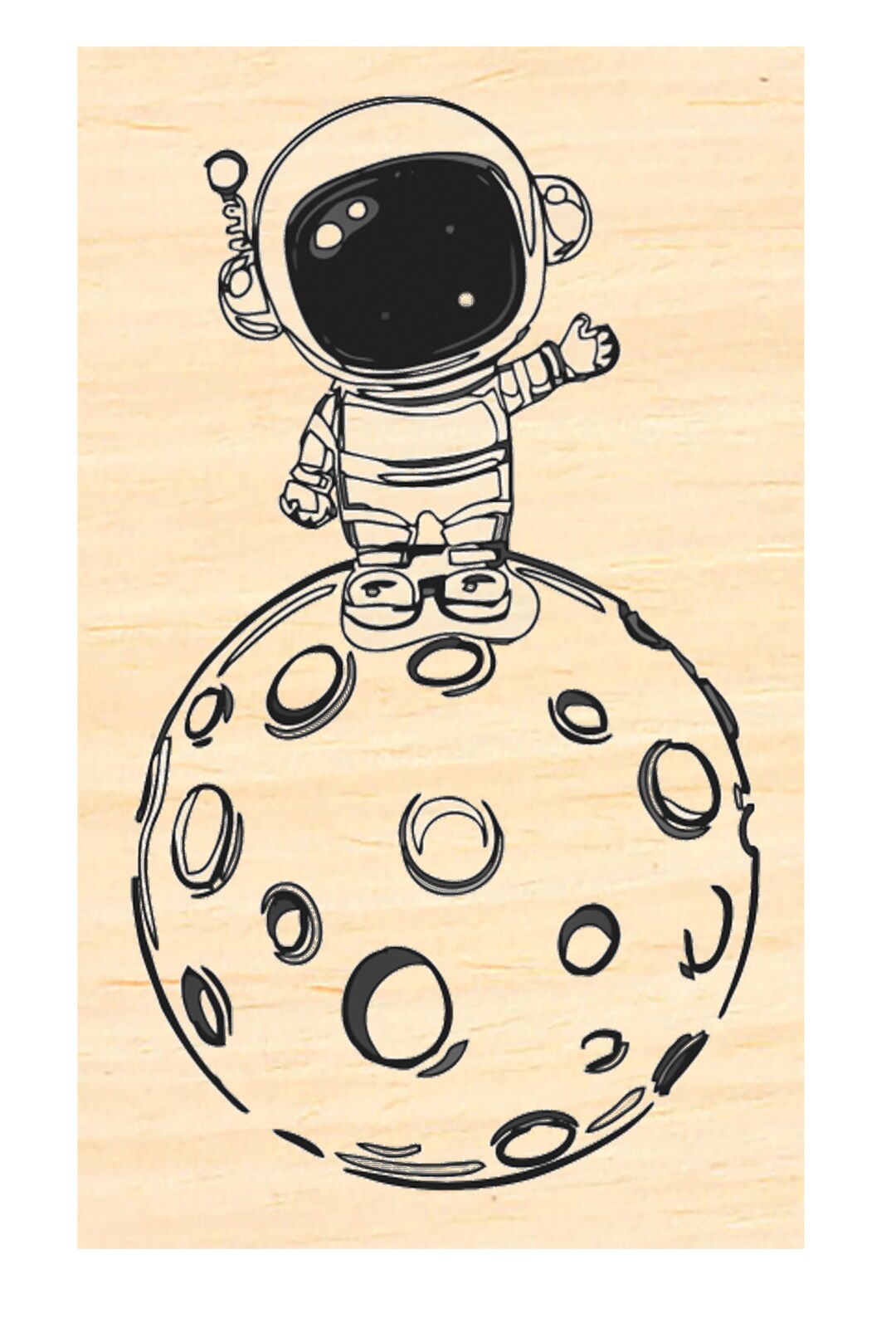 P128 -astronaut Rubber Stamp - Etsy