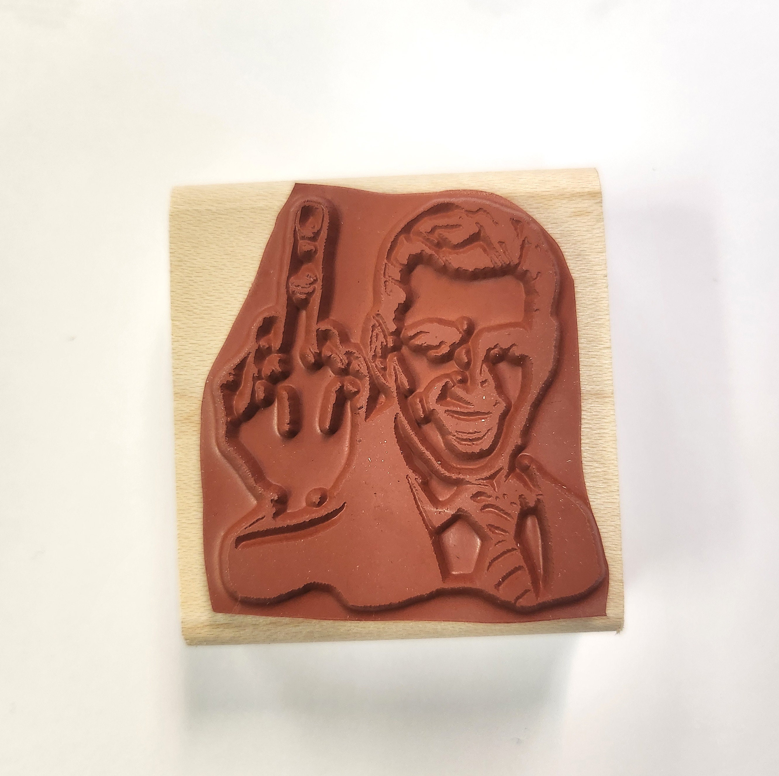 Middle Finger Salute Rubber Stamp. Flipping the Bird Stamp. P46 - Etsy