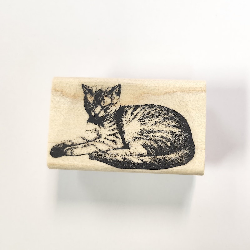 Cat Rubber Stamp - Etsy