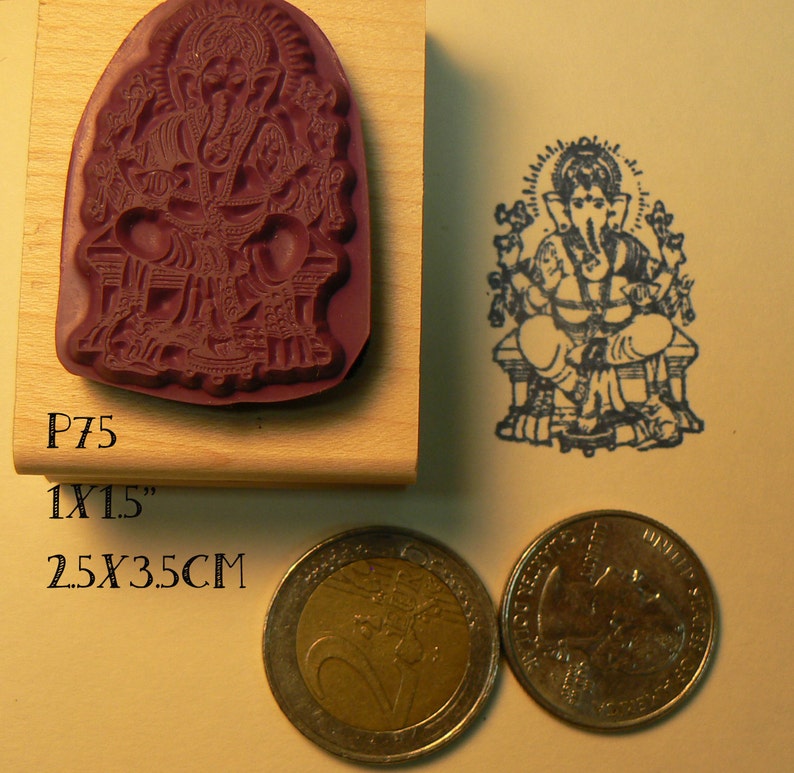 P75 Ganesha Rubber Stamp - Etsy