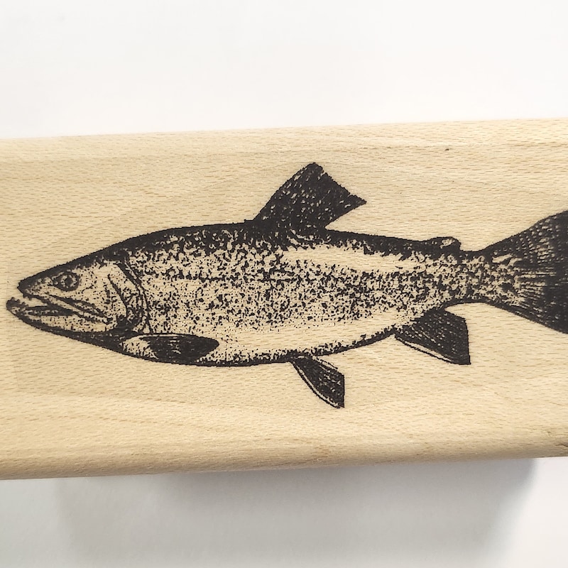 Fish Rubber Stamp - Etsy