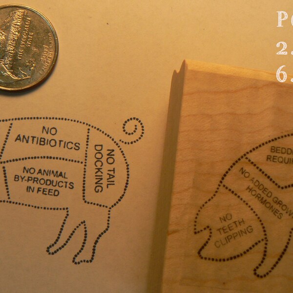 Pig Rubber Stamp - Etsy