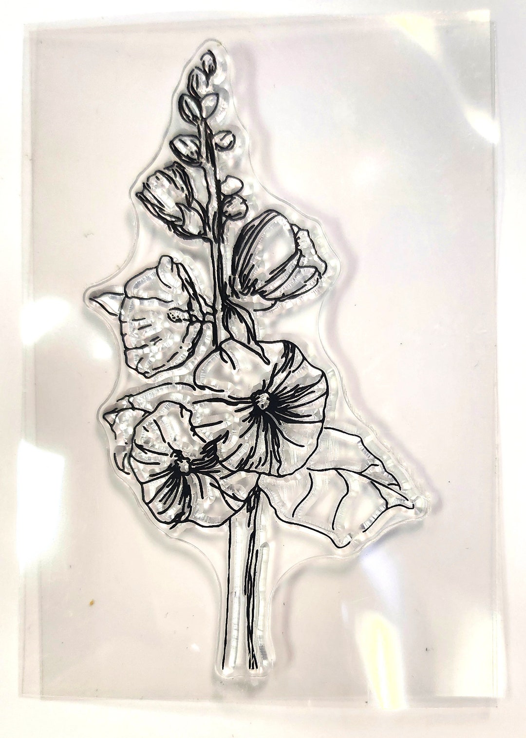 Flowers - Hollylock Flower -clear Un Mounted Rubber Stamp 2.75x3.75" - Etsy