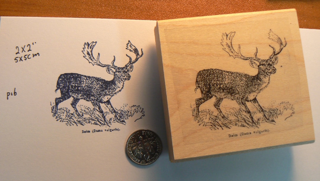 Vintage Style Deer Rubber Stamp WM P16 - Etsy