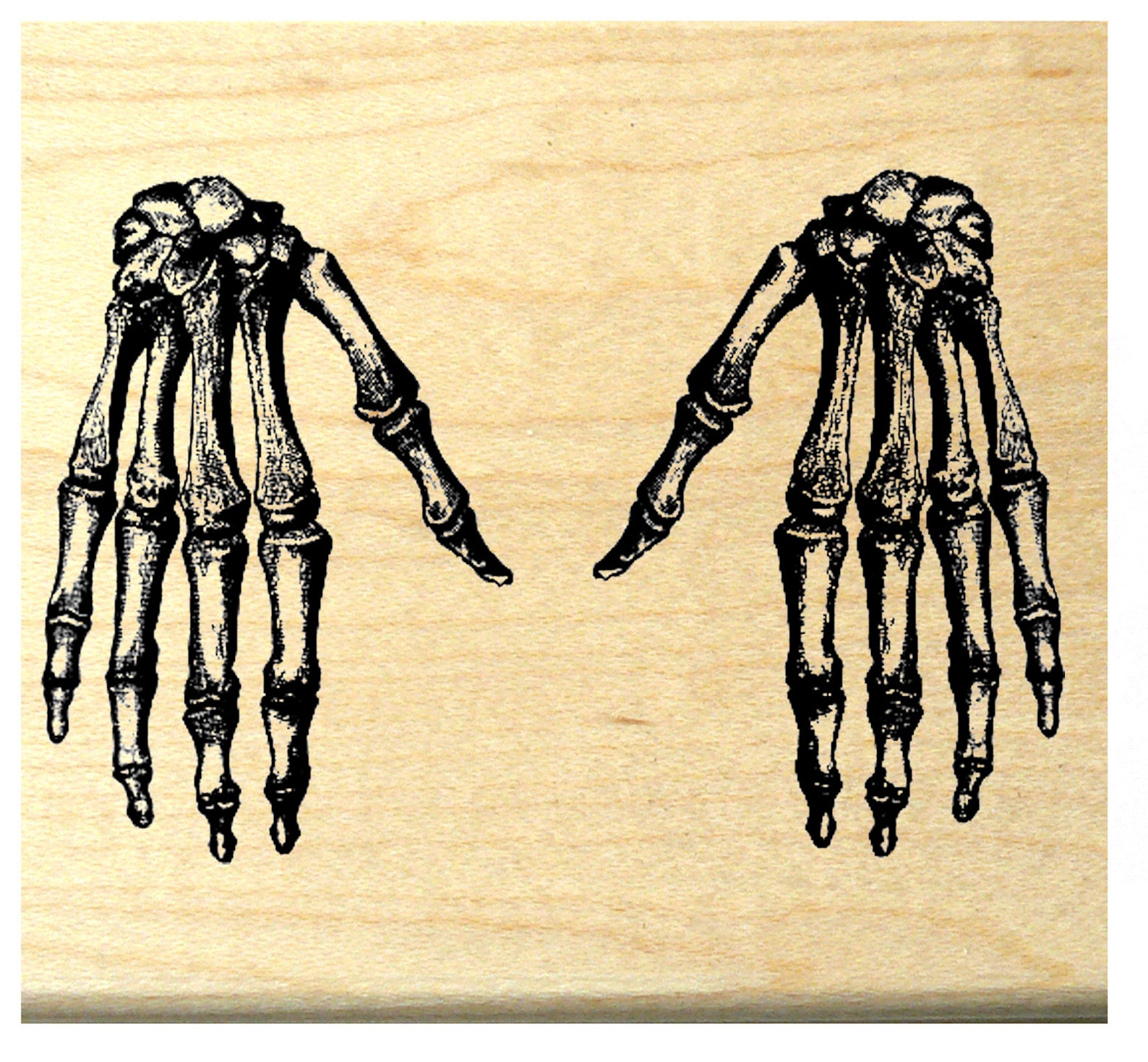 P119 Skeleton Hands Rubber Stamps | Etsy