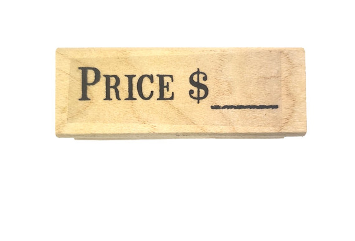 Price With Dollar Sign Rubber Stamp WM P55 - Etsy