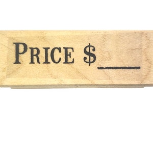 Price With Dollar Sign Rubber Stamp WM P55 - Etsy