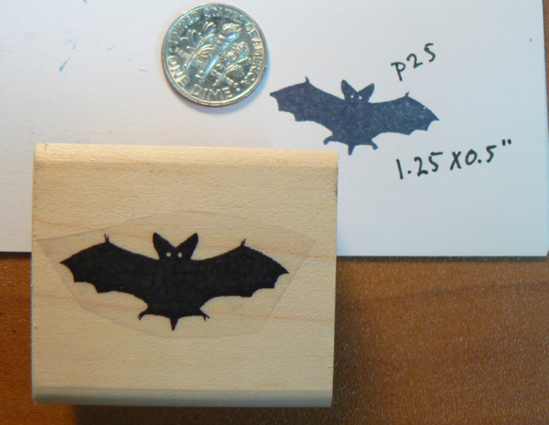 Halloween Bat Rubber Stamp P25 - Etsy