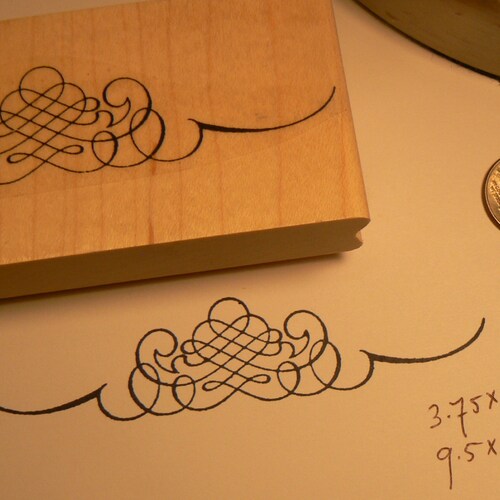 Scroll Rubber Stamp P3 - Etsy