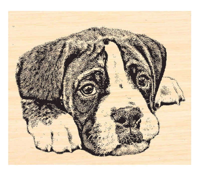 P126 Boxer Puppy Dog Rubber Stamp - Etsy