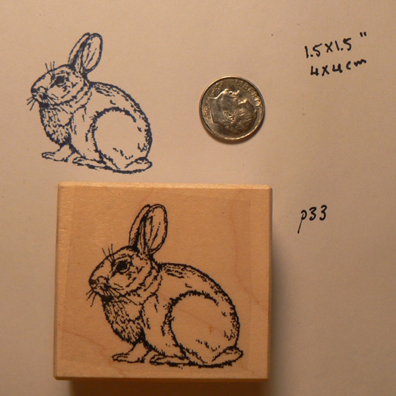 Bunny Rubber Stamp - Etsy