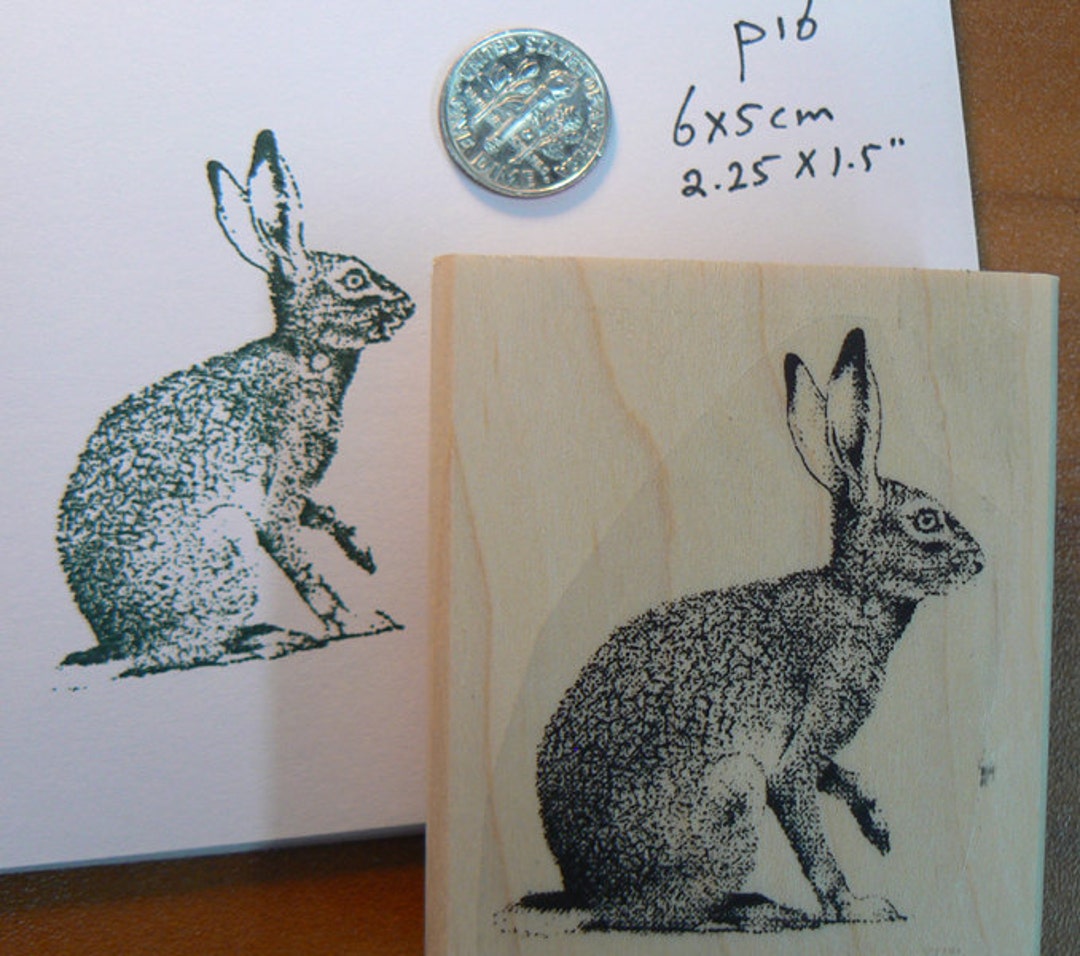 Rabbit, Hare, Rubber Stamp WM P16 - Etsy