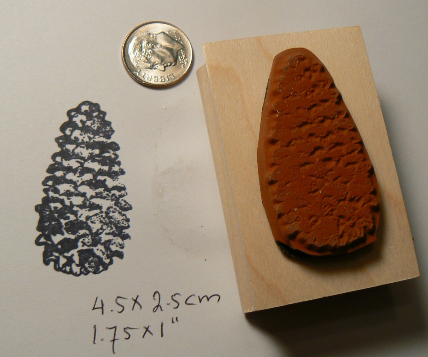 Pine Cone Rubber Stamp WM P29 - Etsy