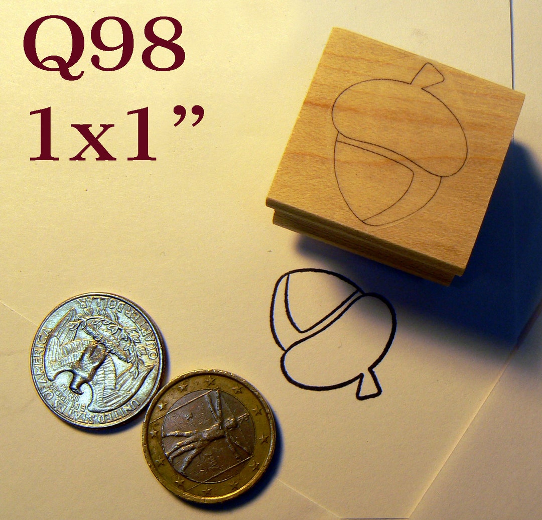 Q98 Larger Acorn Rubber Stamp - Etsy