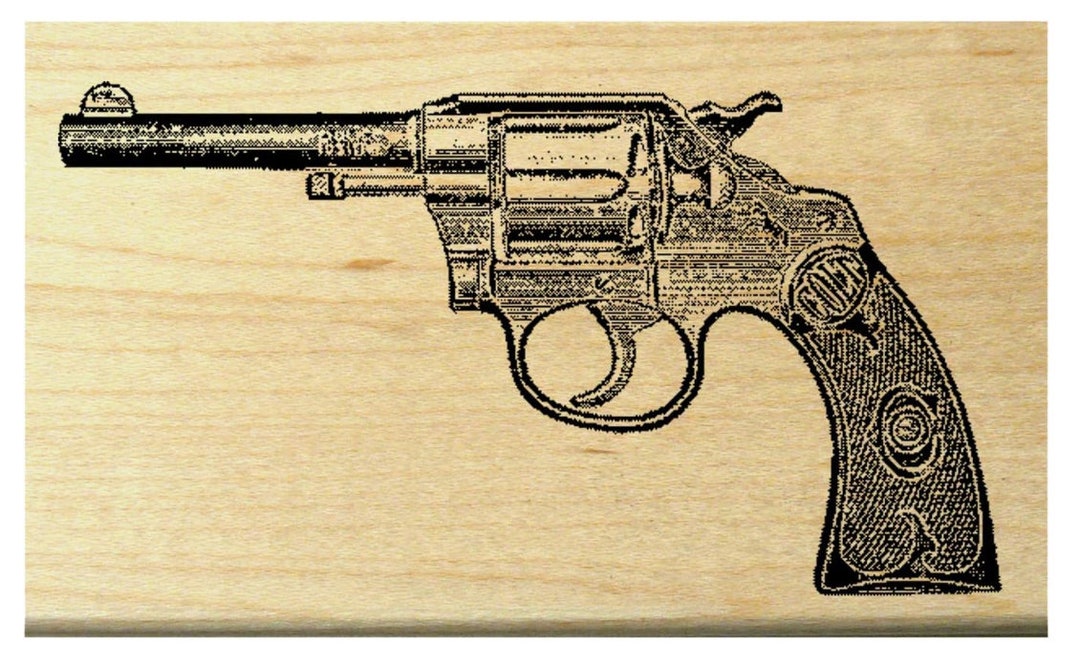 Colt Gun Rubber Stamp 2x1" Deep Etched P22 - Etsy