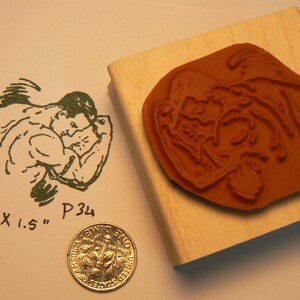 Muscle Man Rubber Stamp P34 - Etsy
