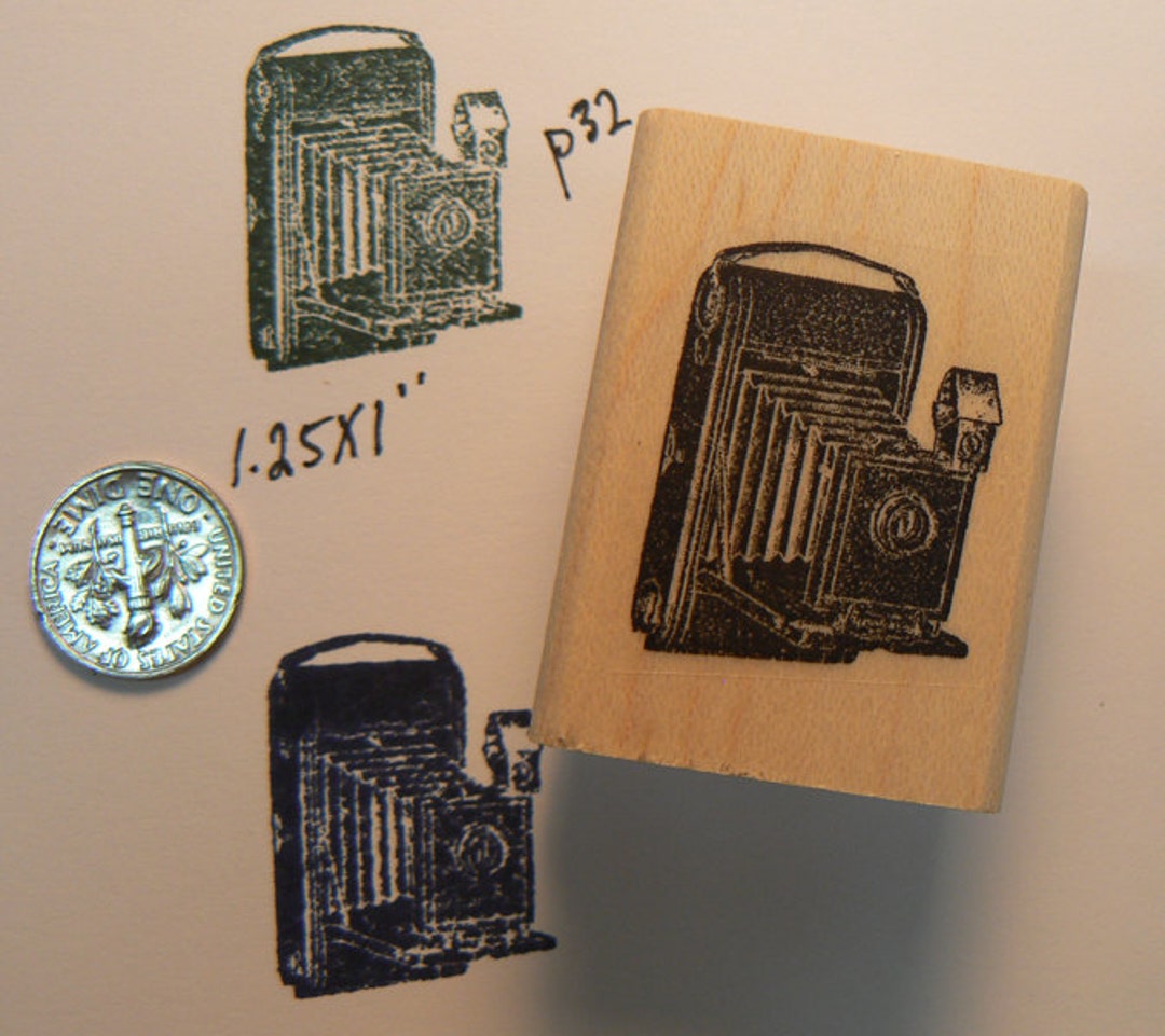 Mini Vintage Photo Camera Rubber Stamp WM P32 - Etsy