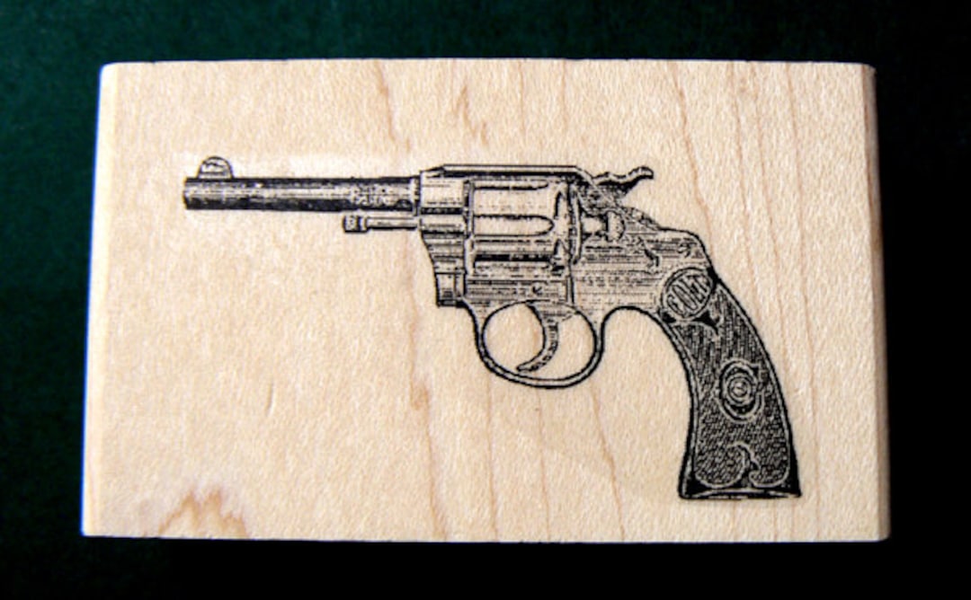 Colt Gun Rubber Stamp 2x1 Deep Etched P22 - Etsy