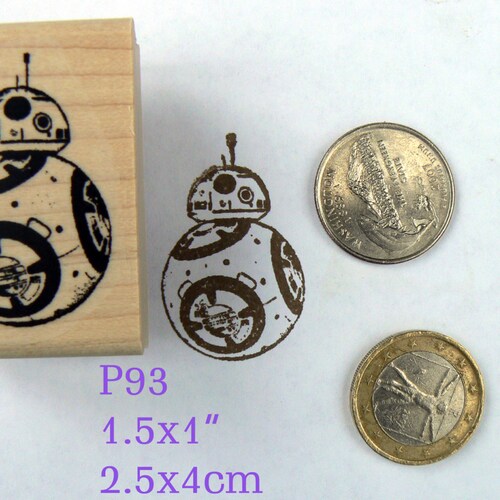 P54 R2D2 Robot Line Art Rubber Stamp - Etsy