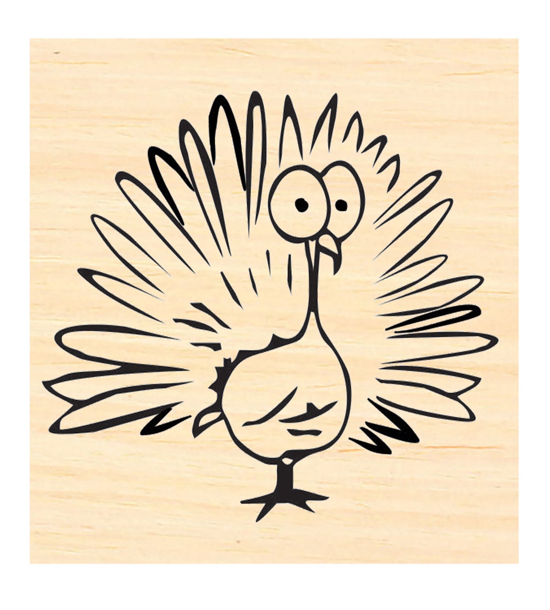 P136 Funny Turkey Rubber Stamp - Etsy