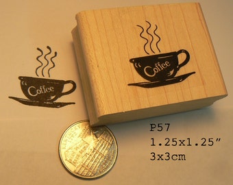 Coffee Coffee Coffee RUBBER STAMP Coffee Stamp Java Stamp - Etsy