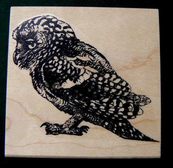 Owl Rubber Stamp P20 - Etsy