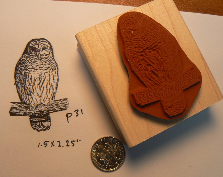 Owl Rubber Stamp WM P31 - Etsy