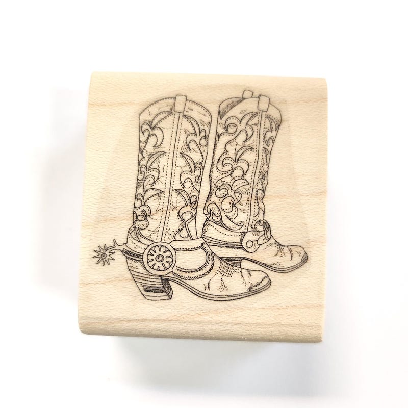 Large Cowboy Boot Stamp - Etsy