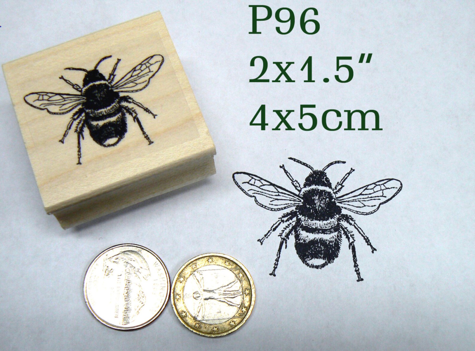 P96 Larger Bumble Bee Rubber Stamp - Etsy