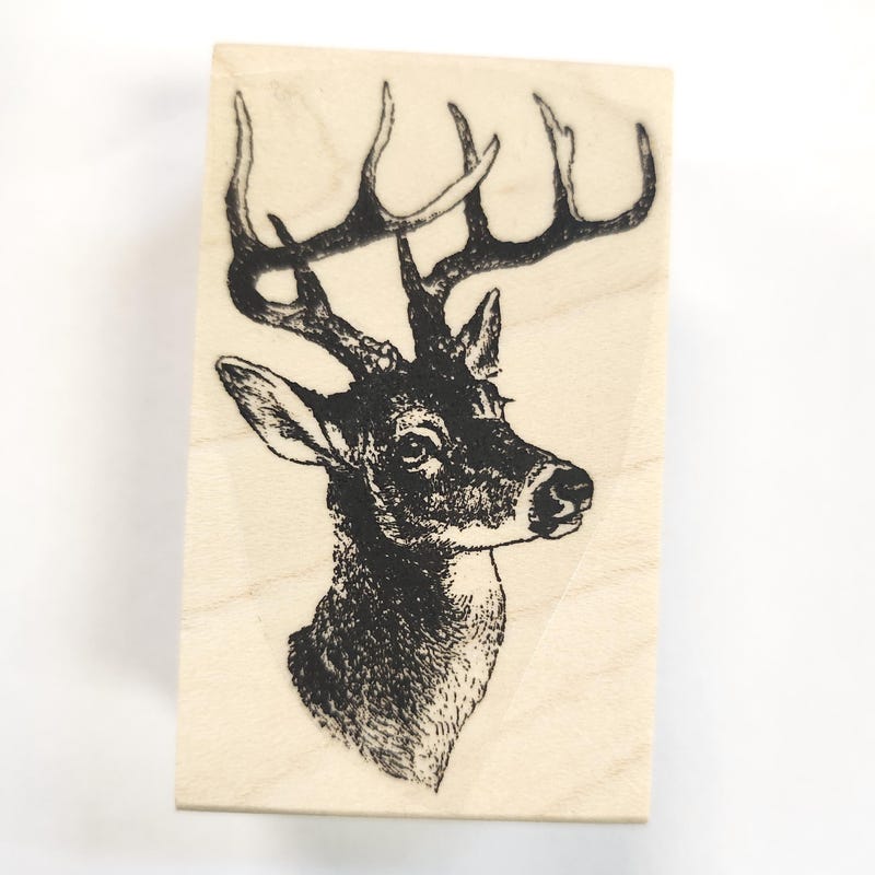 Deer Rubber Stamp - Etsy