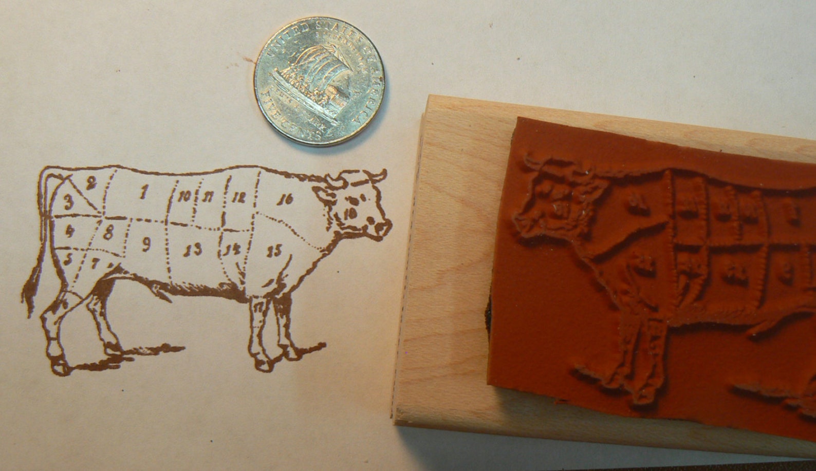 P58 beef steer cow rubber stamp | Etsy