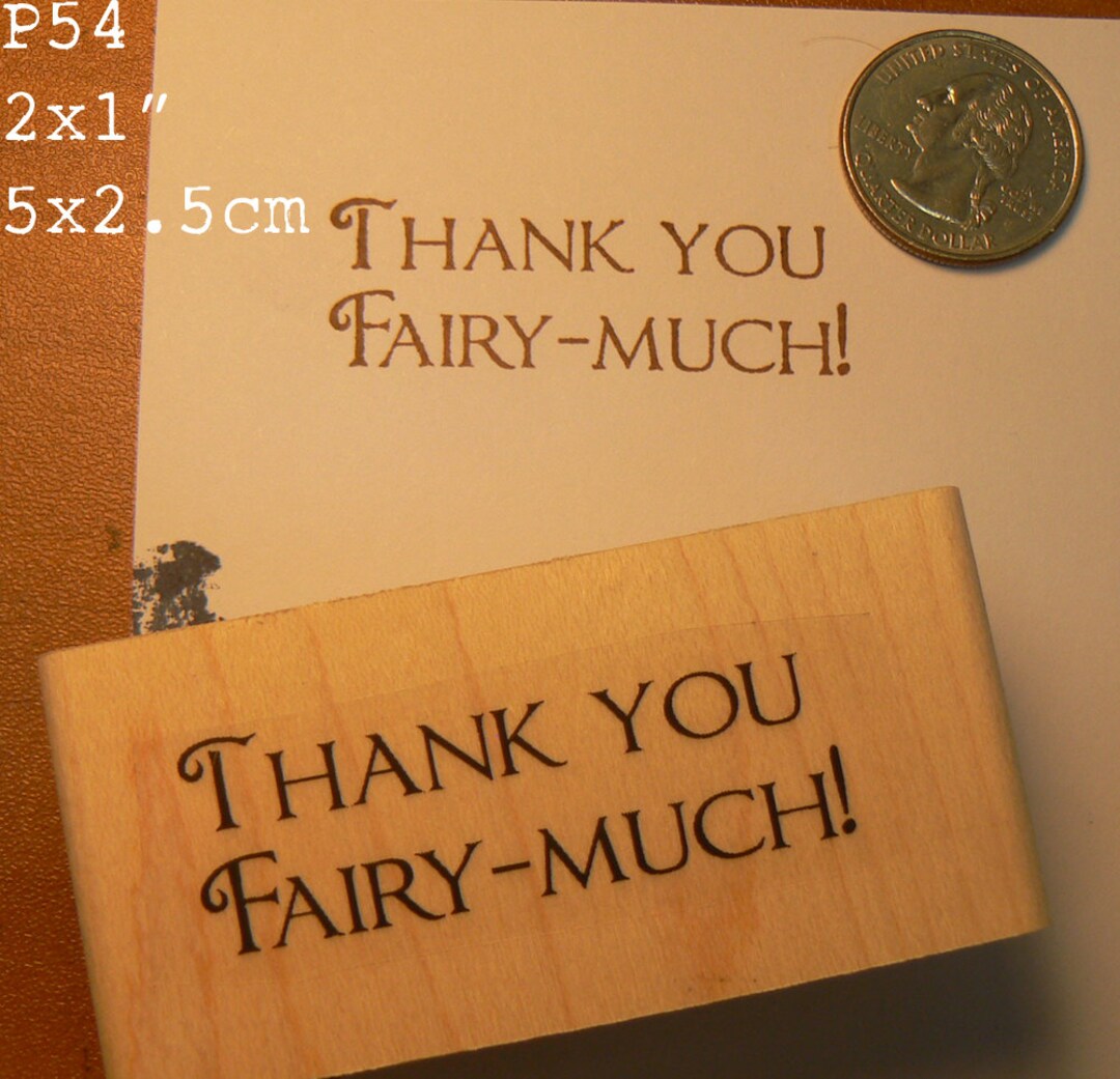 P54 Thank You Fairy Much Rubber Stamp - Etsy