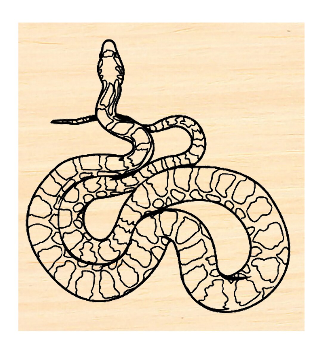 P137 Snake Rubber Stamp - Etsy