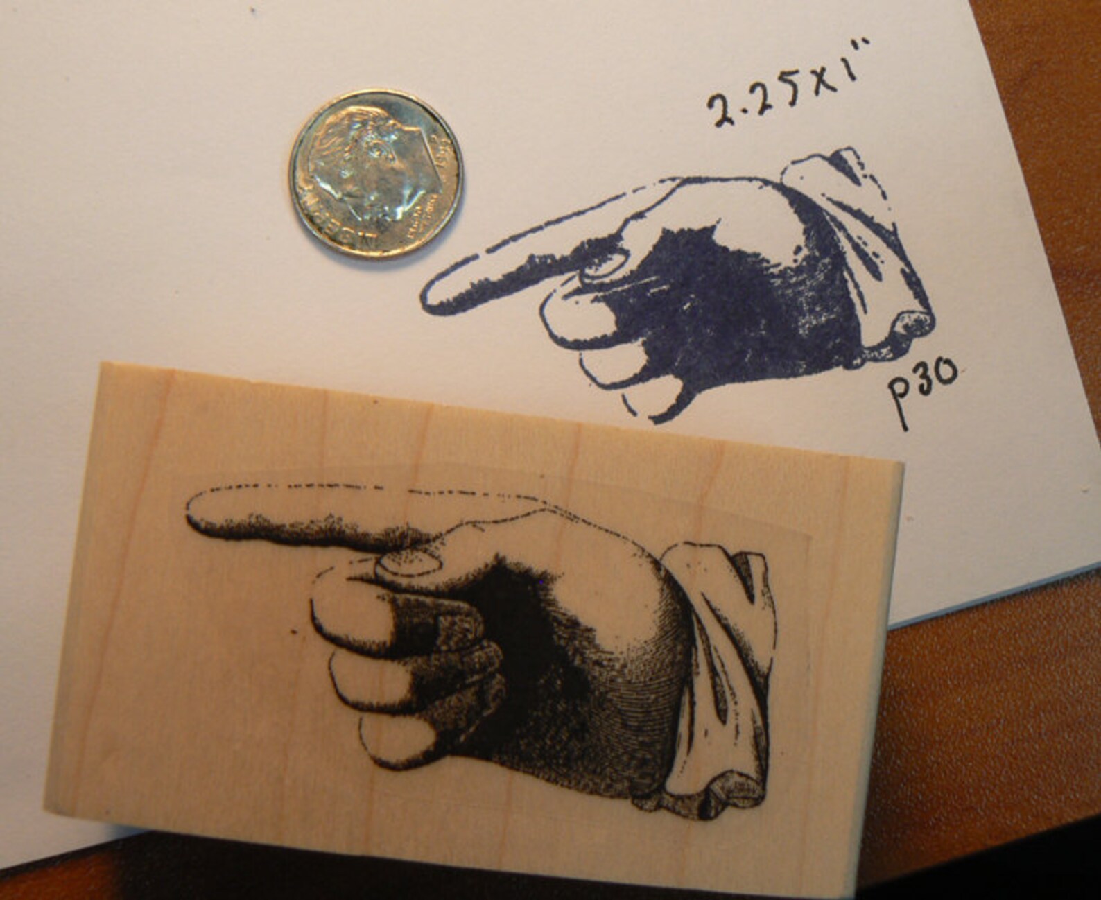 Pointing Finger Rubber Stamp Vintage Style Wood Mounted P30 - Etsy