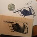 Pointing Finger Rubber Stamp Vintage Style Wood Mounted P30 - Etsy