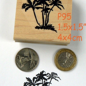 Palm Trees Rubber Stamp WM - Etsy